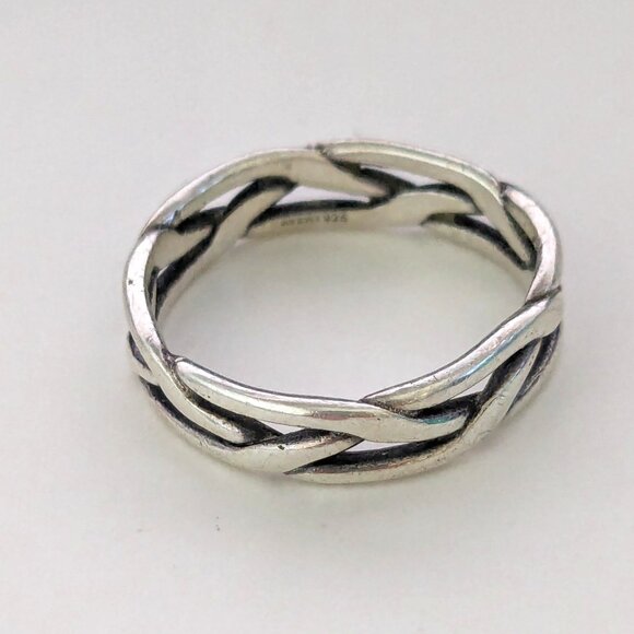 James Avery | Accessories | Signed James Avery Sterling Silver 925 Trese Braided Band Ring Size ...